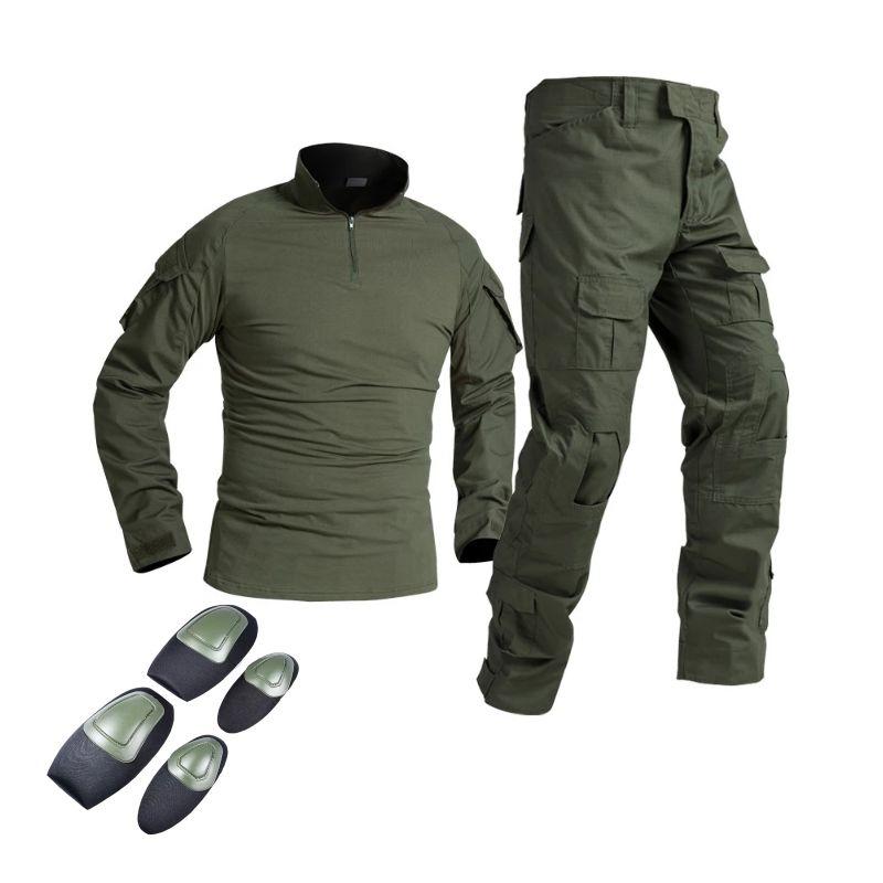Equipaggiamento da combattimento verde con cappello esercito ...