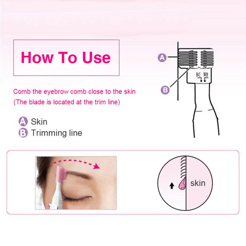Buy Mini Electric Eyebrow Trimmer Shaver Portable Face Body Shaver ...