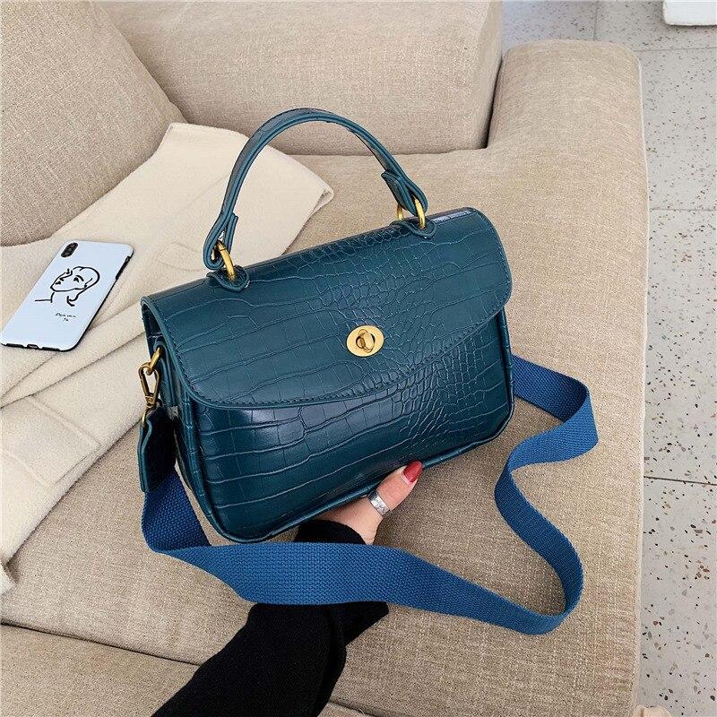 Buy Vintage Alligator Women Handbags Designer Wide Strap Shouder Bags ...