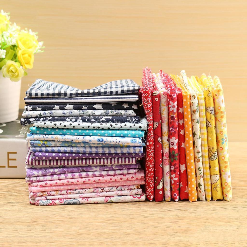 Buy Mayitr 5pcs New 50*50cm Mixed Pattern Cotton Fabric Sewing Quilting ...