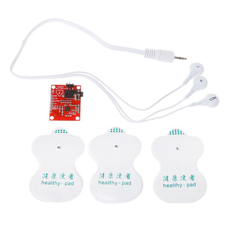 AD8232 ECG Heart Monitor Measurement Kit Pulse Heart Monitoring Sensor ...